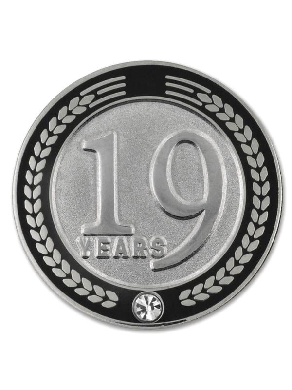 PinMart's 19 Years of Service Award Employee Recognition Gift Lapel Pin ...
