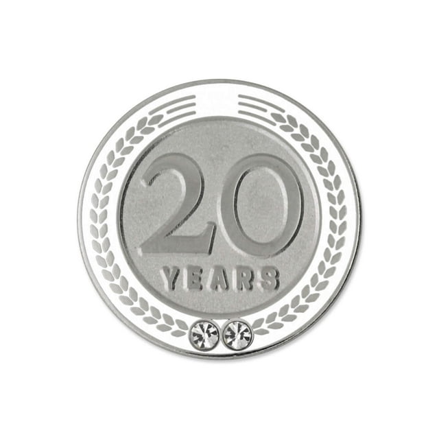 PinMart's 20 Years of Service Award Employee Recognition Gift Lapel Pin ...