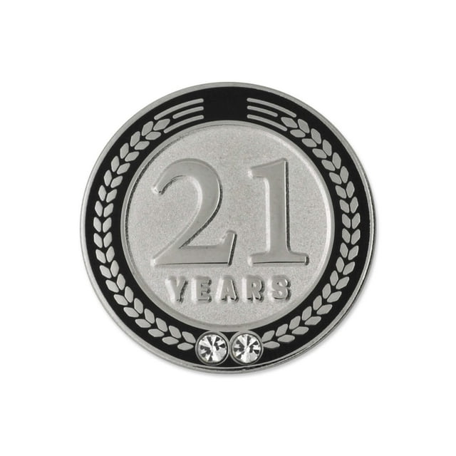 PinMart's 21 Years of Service Award Employee Recognition Gift Lapel Pin ...