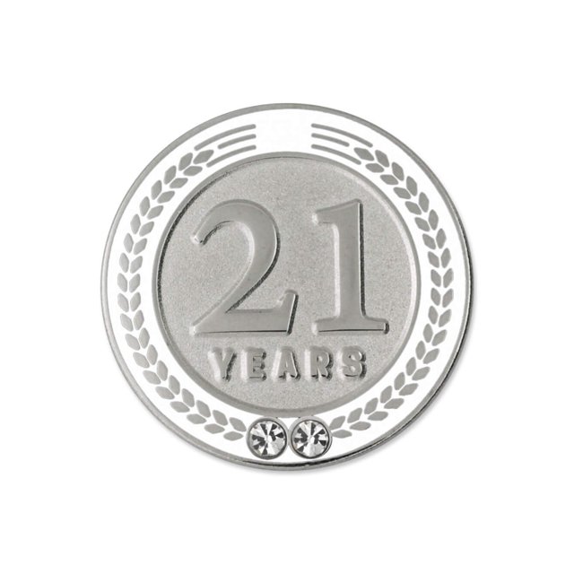 PinMart's 21 Years of Service Award Employee Recognition Gift Lapel Pin ...