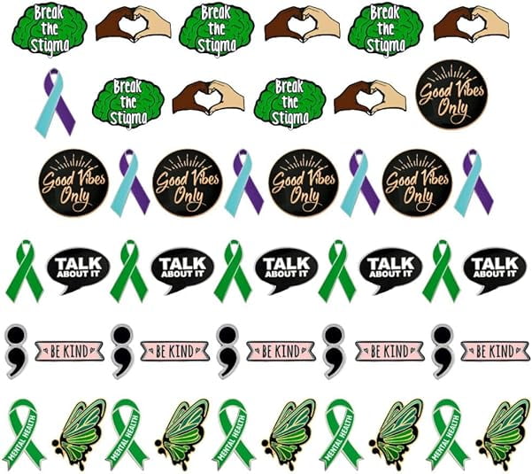 PinMart's 50 Piece Mental Health Awareness Bulk Enamel Pin Set ... PinMart's 50 Piece Mental Health Awareness Bulk Enamel Pin Set ...