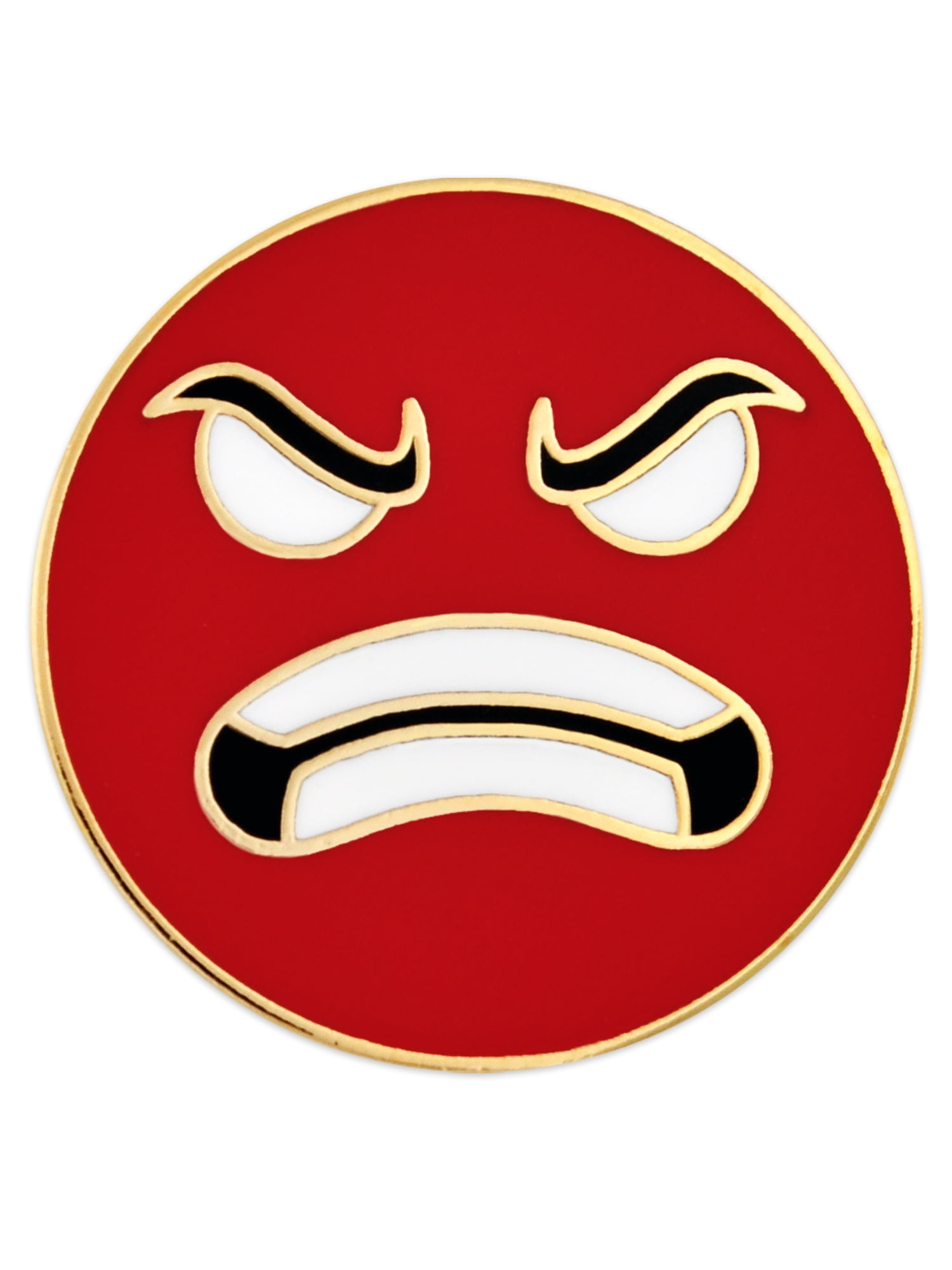 PinMart's Angry Red Face Mad Enamel Lapel Pin - Walmart.com