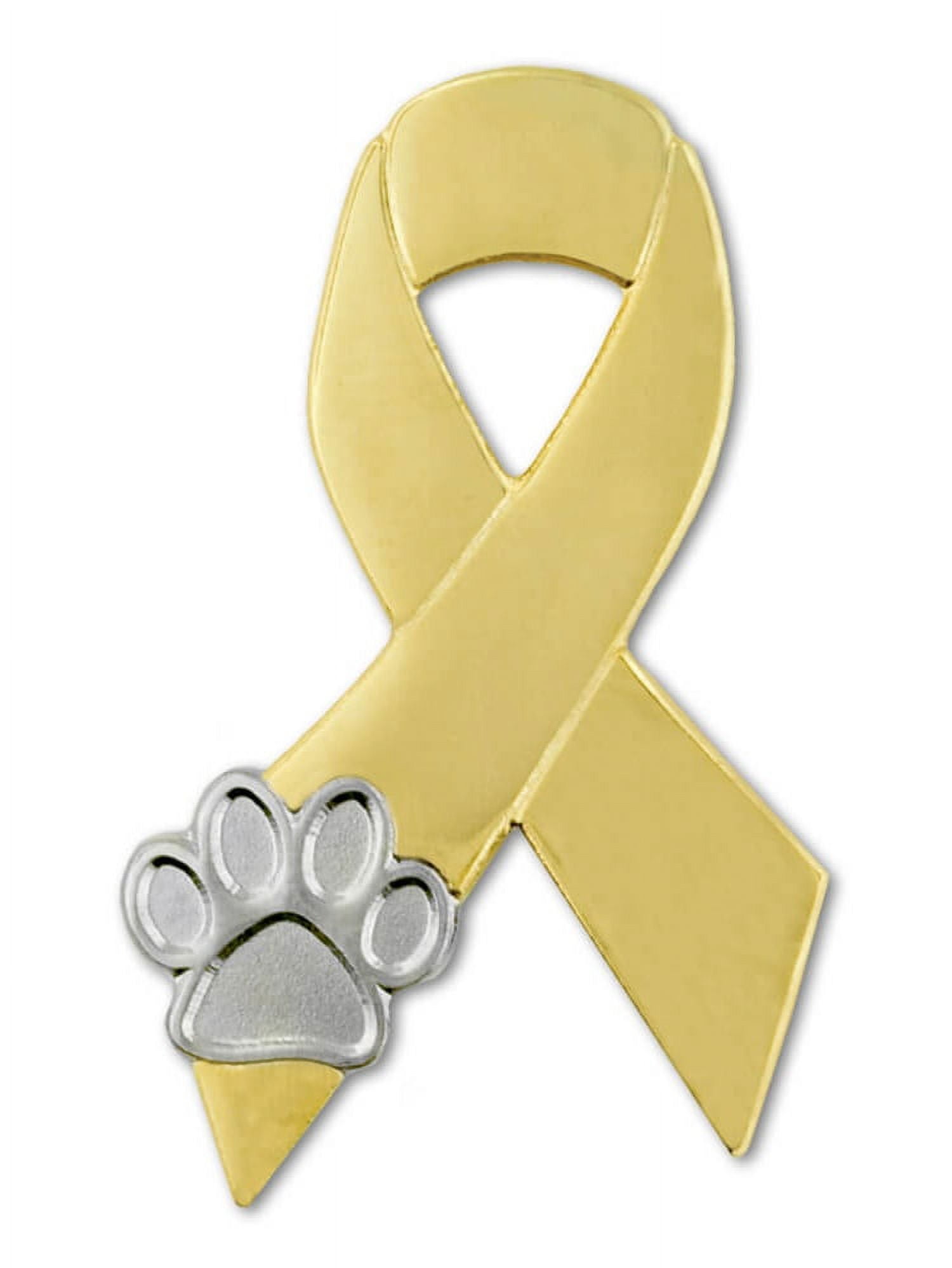 PinMart's Animal Abuse Adoption Foster Awareness Ribbon Paw Print Lapel ...