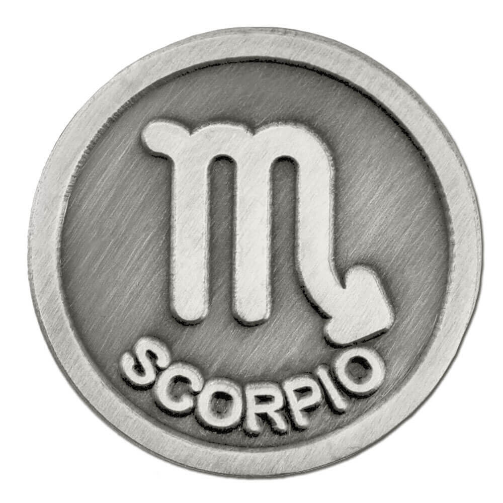 PinMart's Antique Silver Scorpio Zodiac Scorpion Symbol Lapel Pin ...