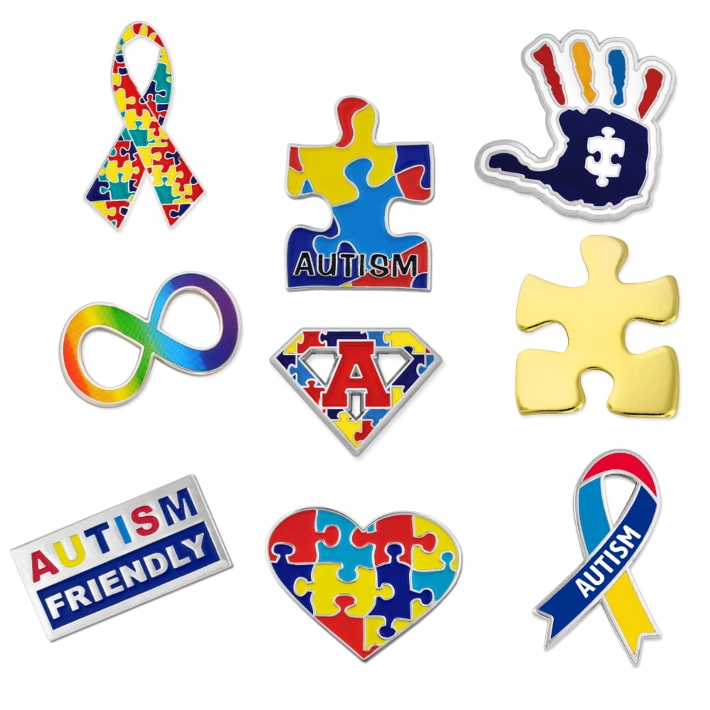 PinMart's Autism Awareness 9-Piece Enamel Pin Set - Walmart.com