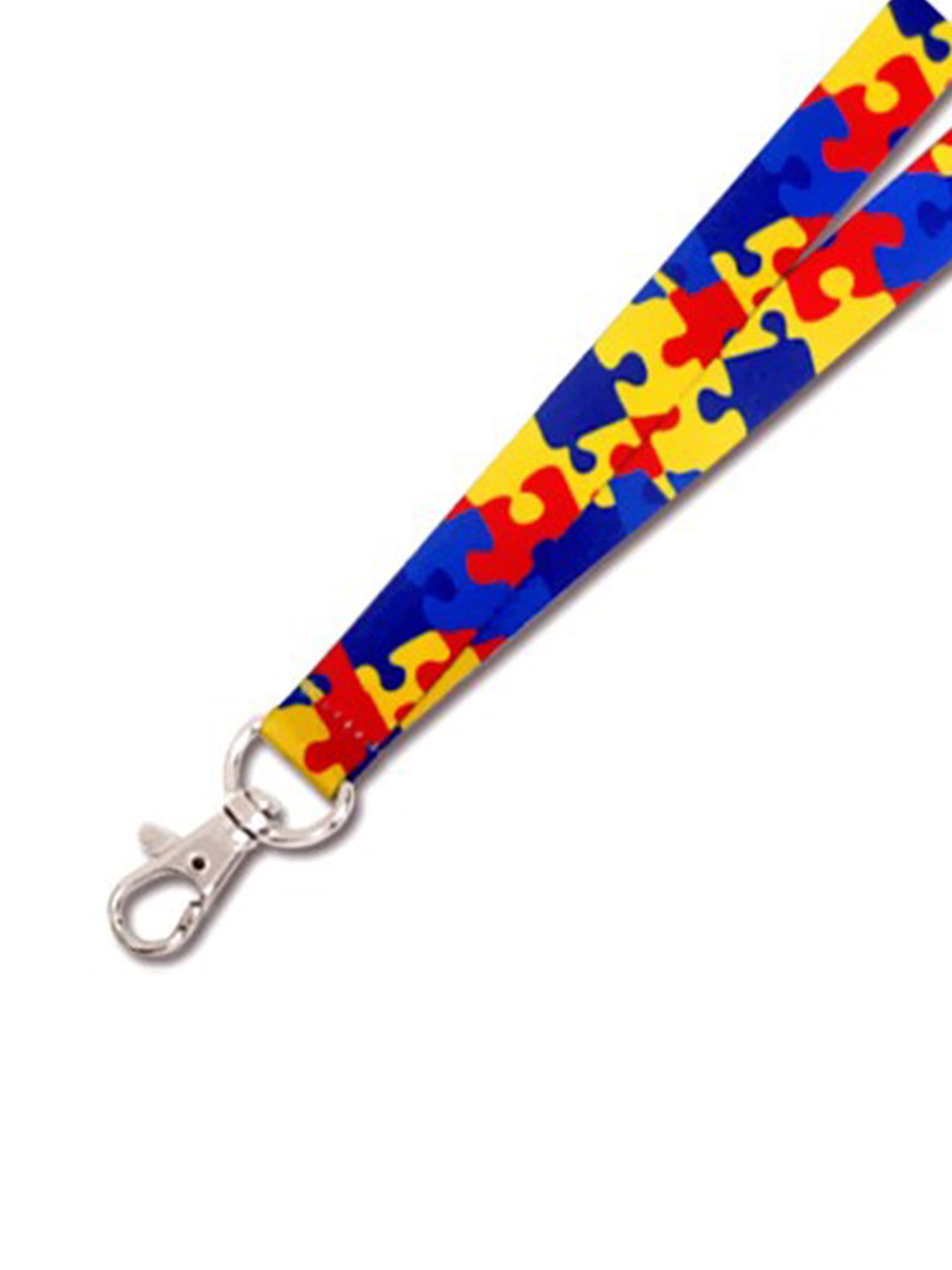 PinMart's Autism Awareness ID Lanyard Puzzle Piece Keychain w/ Safety ...
