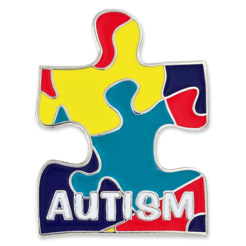 PinMart's Autism Awareness Puzzle Piece Enamel Lapel Pin with a ...