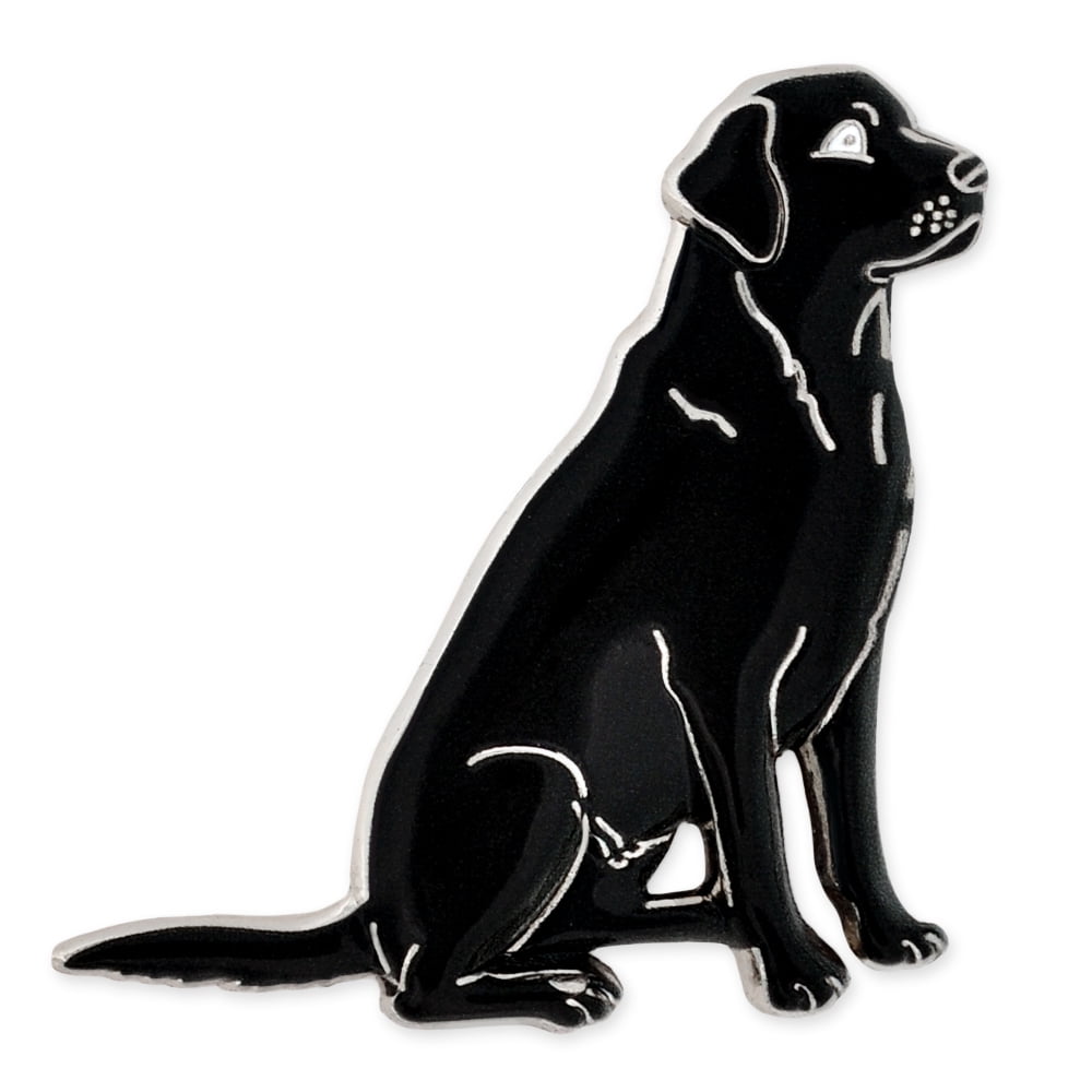 PinMart's Black Lab Lapel Pin - 3D Enamel Dog Pin for Black Labrador ...