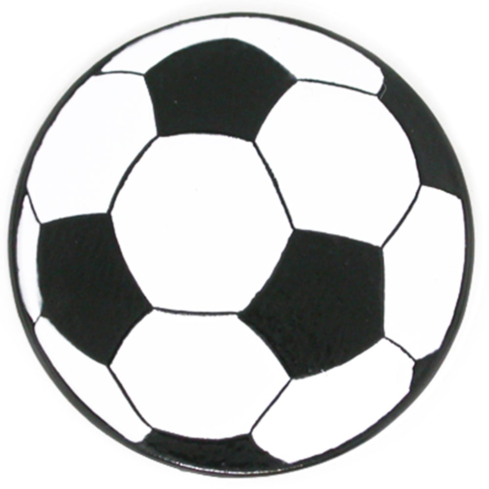 PinMart's Black and White Soccer Ball Sports Enamel Lapel Pin - Walmart.com