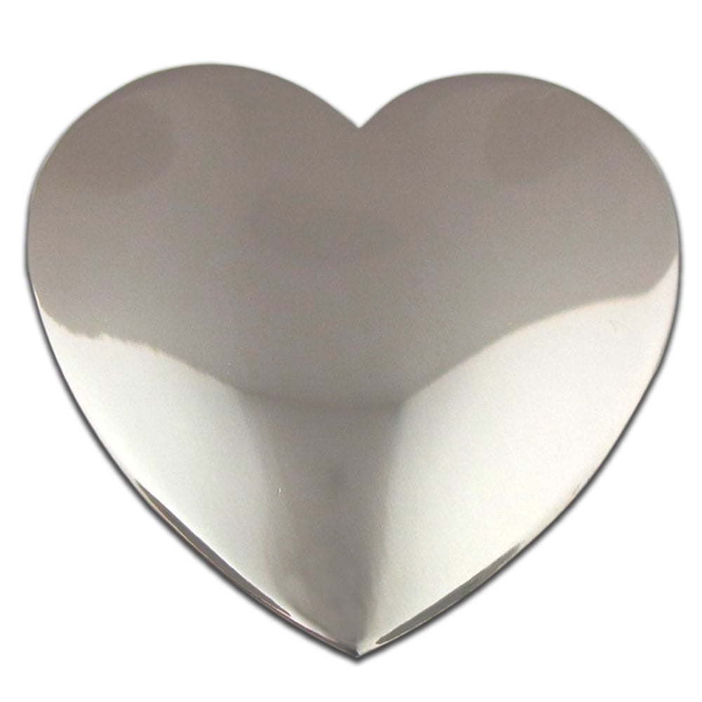 PinMart's Classic Shiny Silver Heart Valentine's Day Lapel Pin ...