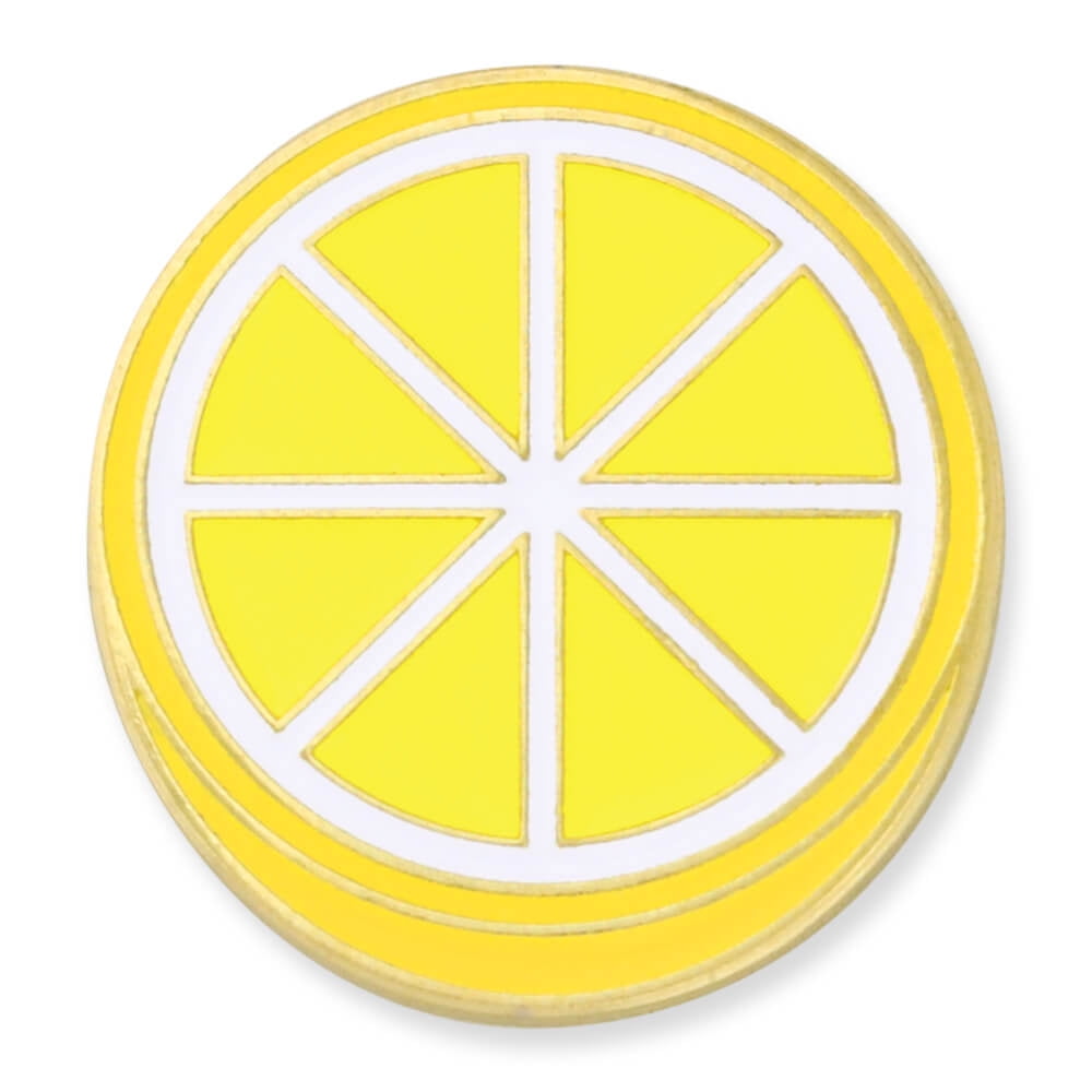 PinMart's Cute Yellow Lemon Slice Fruit Trendy Food Enamel Lapel Pin ...