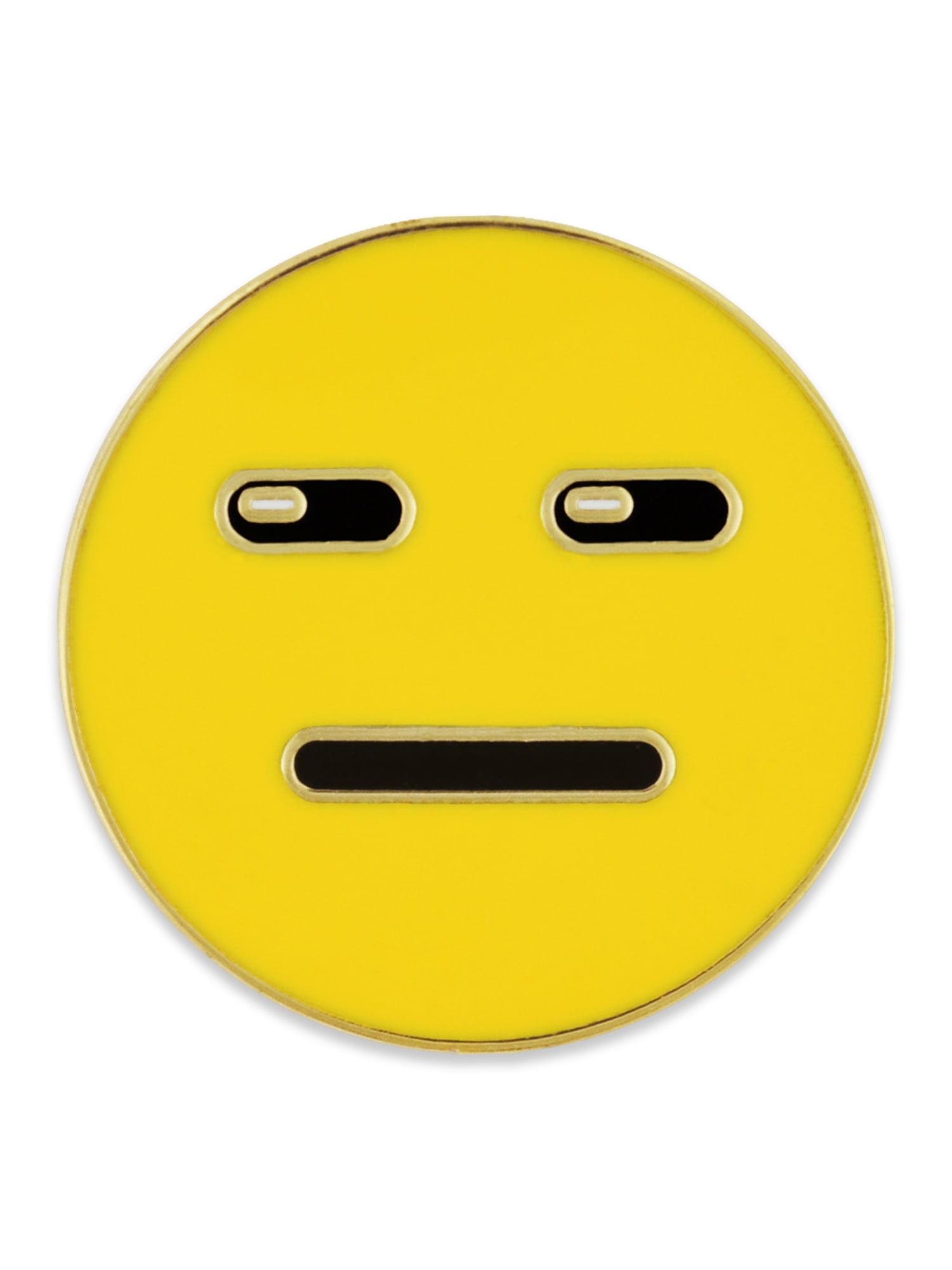 PinMart's Expressionless Not Interested Face Enamel Lapel Pin - Walmart.com