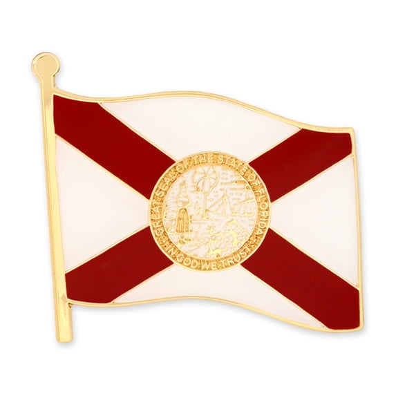 PinMart's Florida US State Flag FL Enamel Lapel Pin - Walmart.com