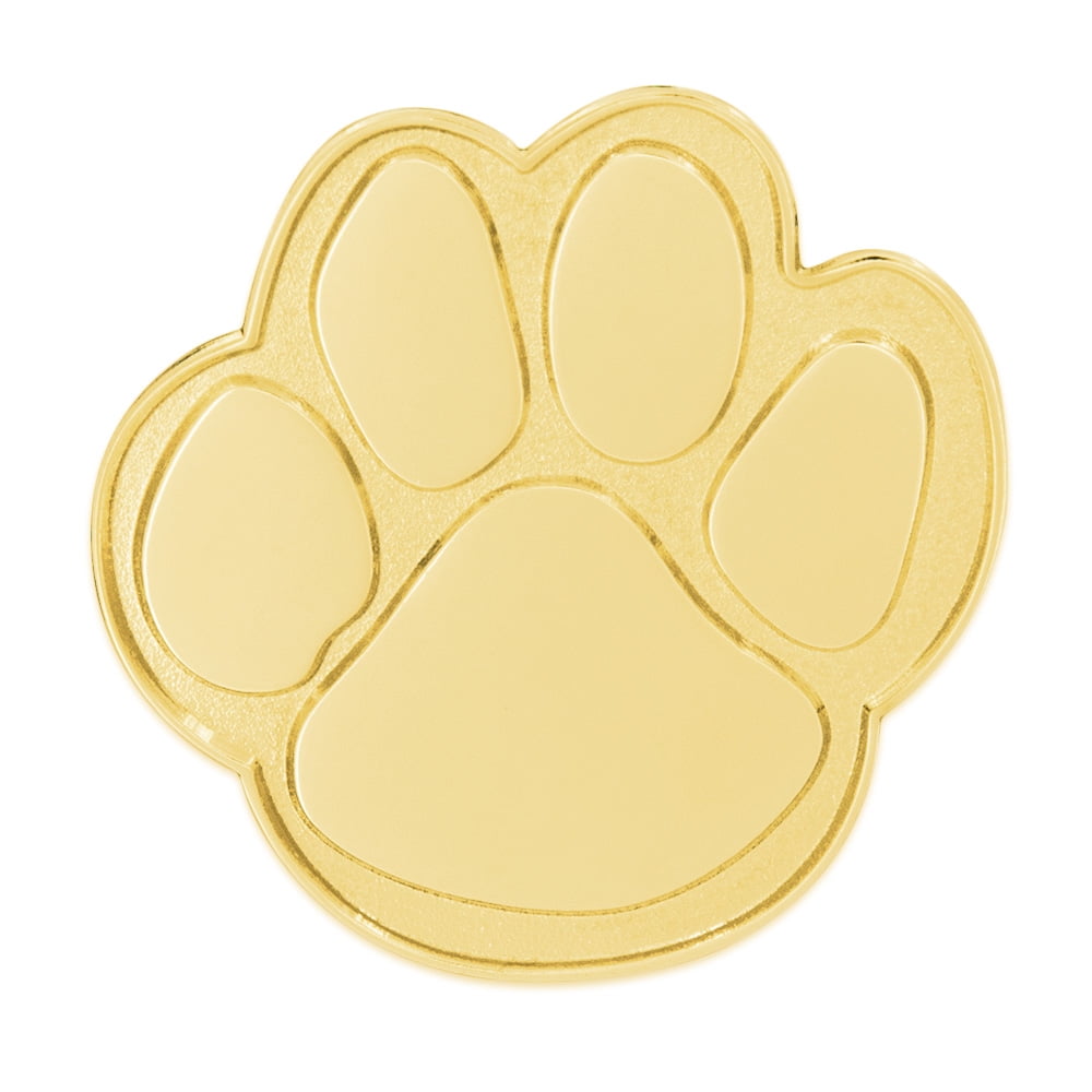 PinMart Gold Animal Paw Print School Mascot Lapel Pin - Walmart.com