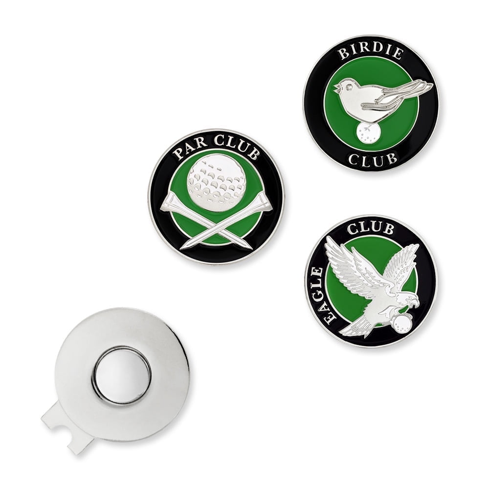 PinMart Magnetic Golf Ball Markers, Hat Clip, Green and Gold, Nickel ...