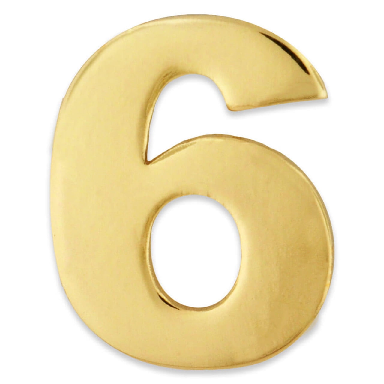 PinMart's Gold Number Six 6 Lapel Pin Anniversary Birthday Number ...