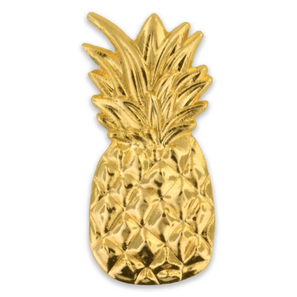 PinMart's Gold Pineapple Fruit Hospitality Jewelry Magnetic Lapel Pin ...