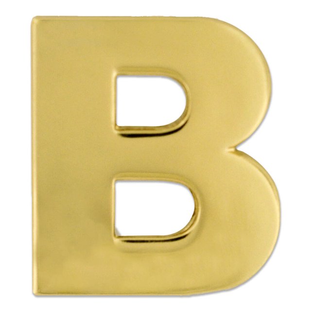 PinMart's Gold Plated Alphabet Letter B Lapel Pin - 100 Pack - Walmart.com