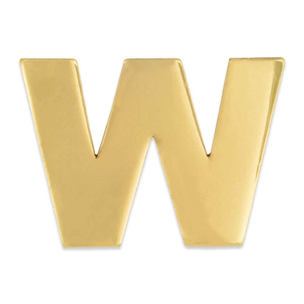 PinMart's Gold Plated Alphabet Letter W Lapel Pin - Walmart.com