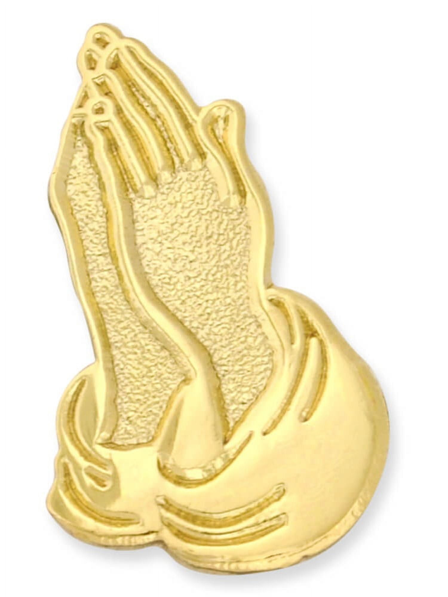 PinMart's Gold Plated Praying Hands Religious Lapel Pin - Pack of 10 ...