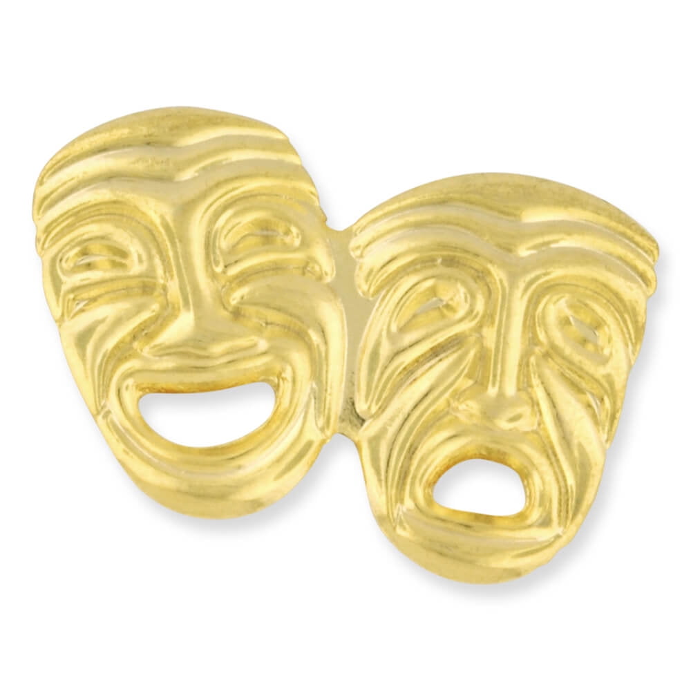 PinMart's Gold Plated Theater Mask Lapel Pin - Walmart.com