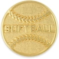 PinMart's Gold Softball Letterman Jacket Pin - Walmart.com