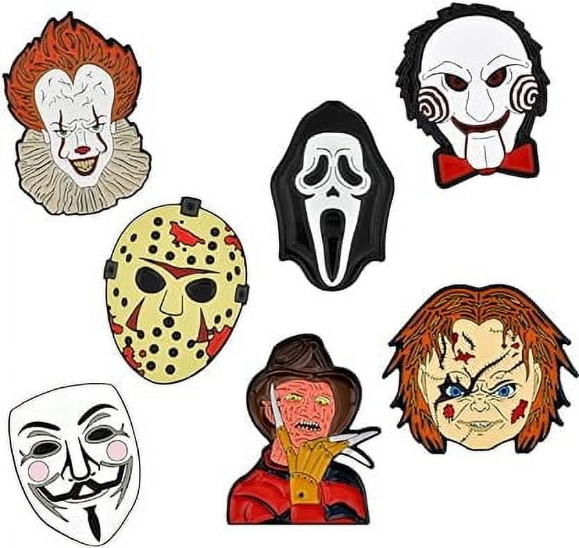 PinMart's Halloween Horror Movie Enamel Lapel Pin Set - Unisex Lapel ...