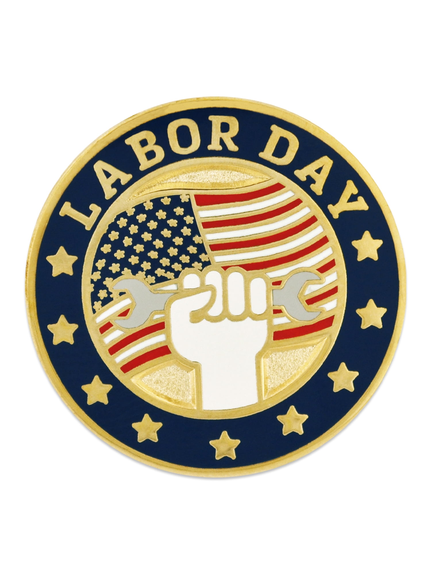 PinMart's Labor Day Patriotic American Flag Enamel Lapel Pin - Walmart.com
