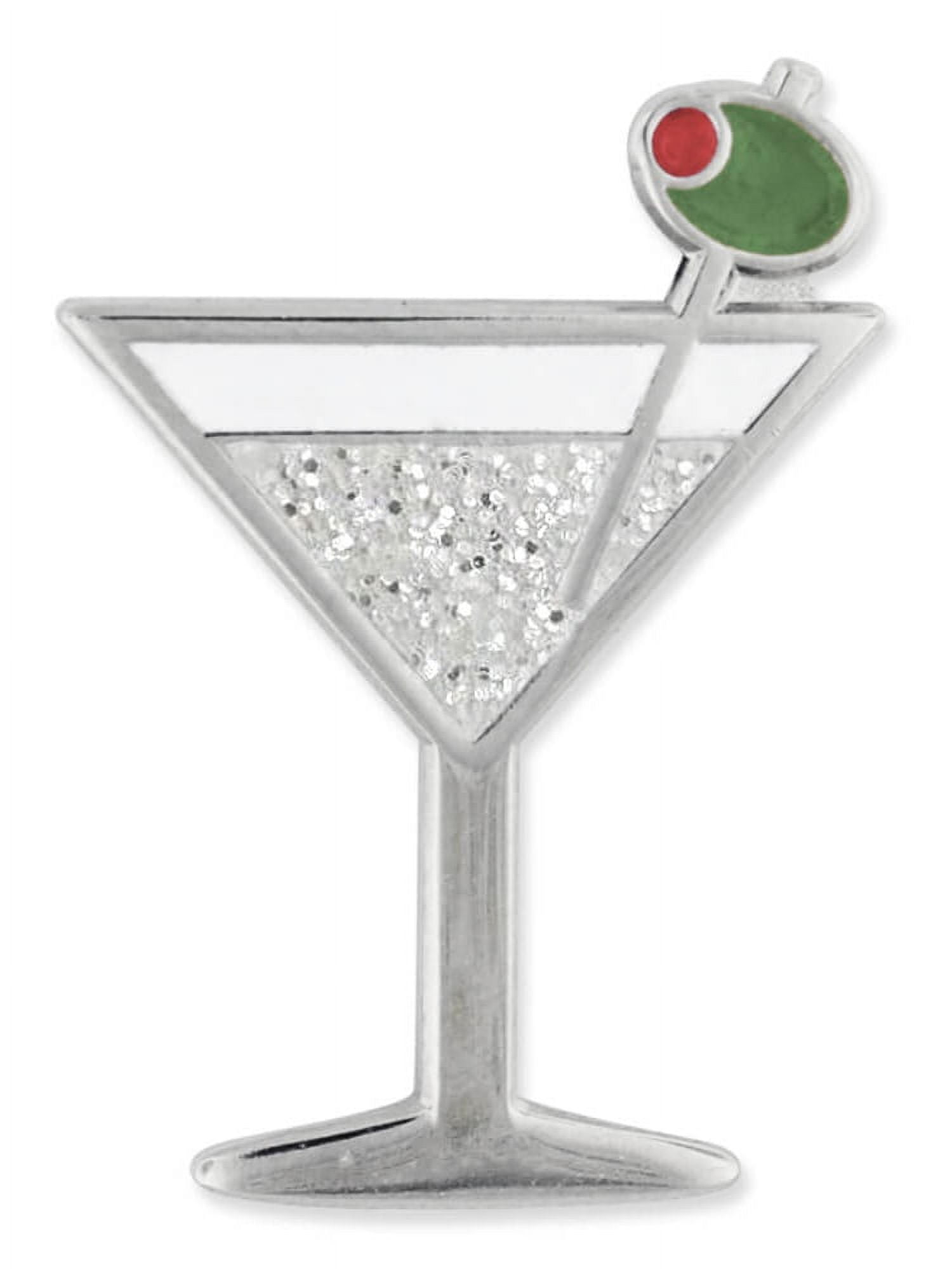 PinMart's Martini w/Olive Fun Food Celebration Glitter Enamel Lapel Pin ...
