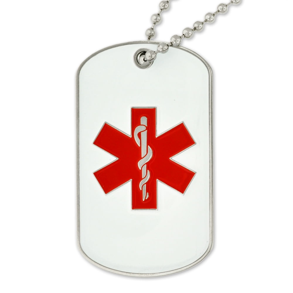 PinMart's Medical Alert ID EMS Engravable Personalized Custom Dog Tag ...