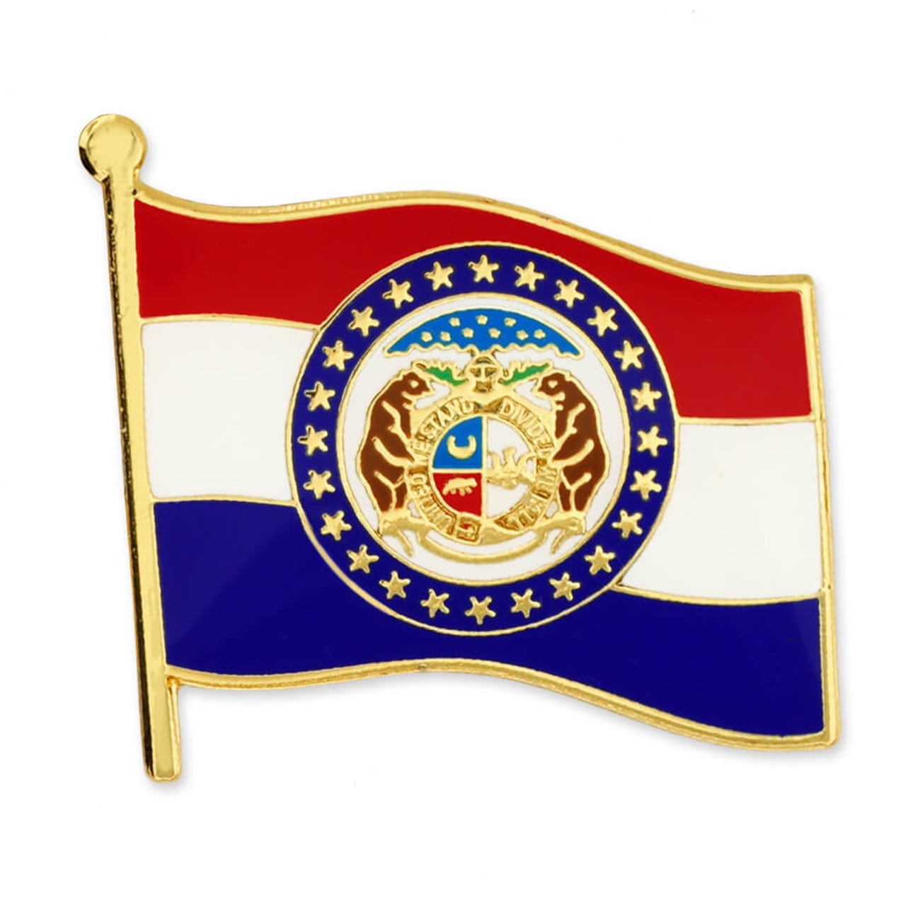 PinMart Missouri US State Flag MO Enamel Button Pins - 100 Pack ...