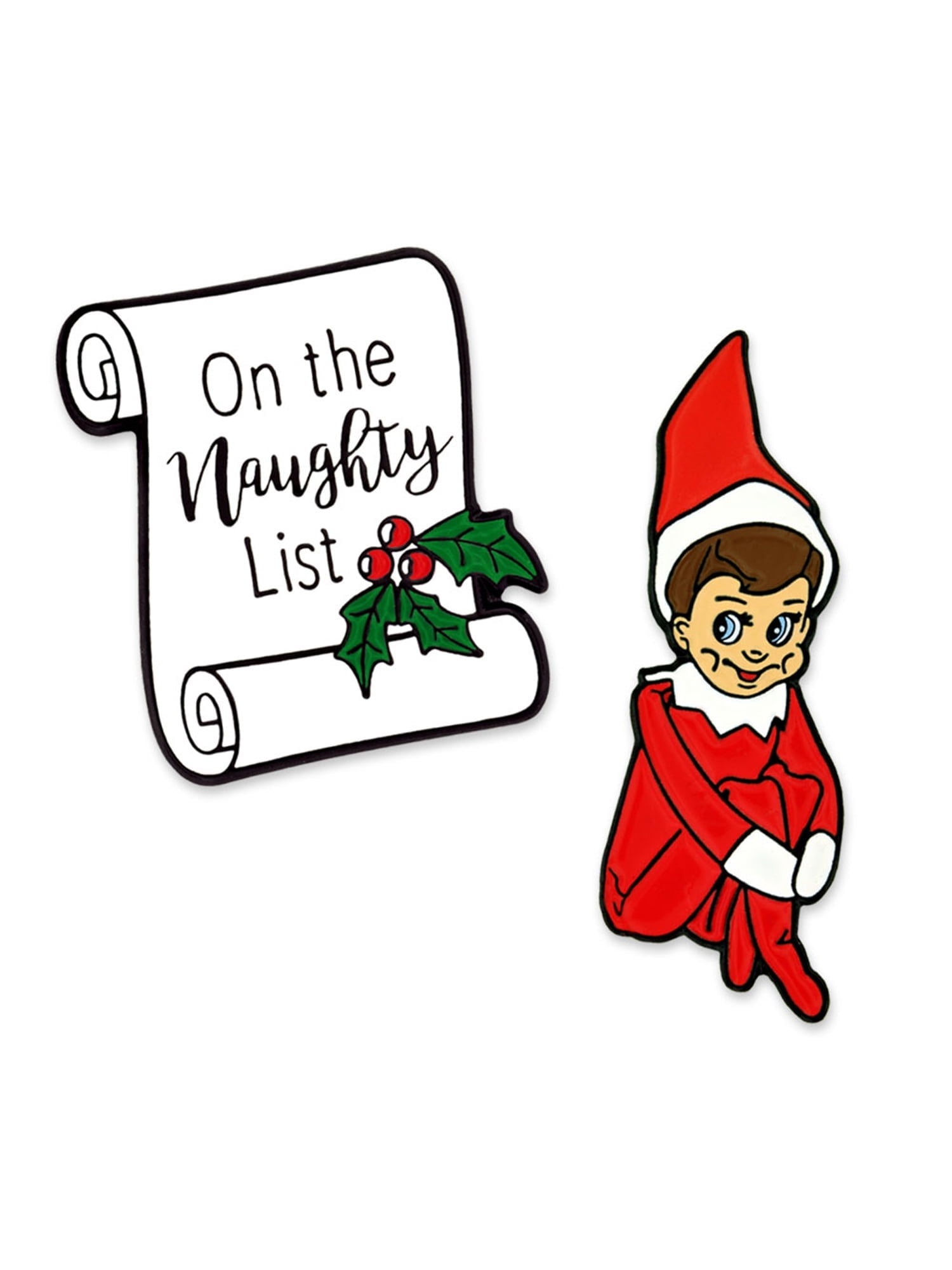 PinMart's Naughty Elf Funny Christmas Stocking Stuffer Enamel Lapel Pin ...