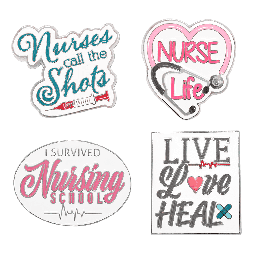 PinMart's Nurse Life Pin Set Gift - Men and Women Nursing Graduate ...
