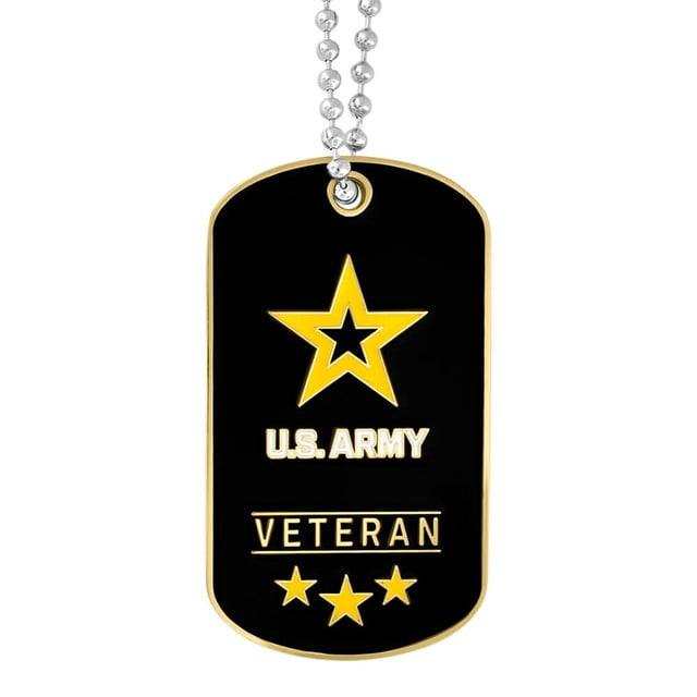PinMart's Officially Licensed U.S. Army Veteran Dog Tag - Walmart.com