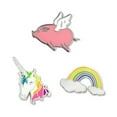PinMart's Over the Rainbow Flying Pig and Unicorn Cute Enamel Lapel Pin ...
