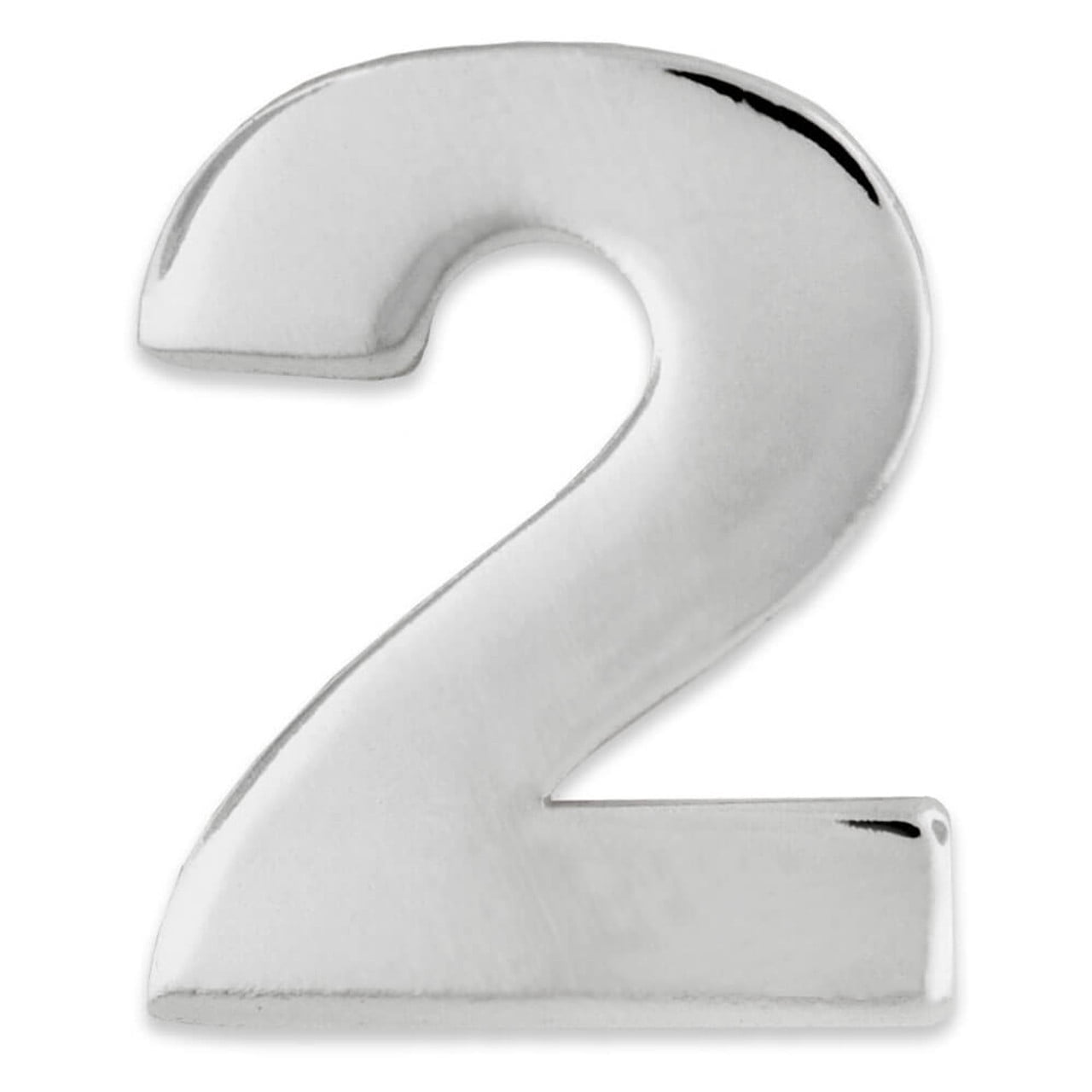 PinMart's PinMart's Silver Number 2 Two Lapel Pin - Walmart.com