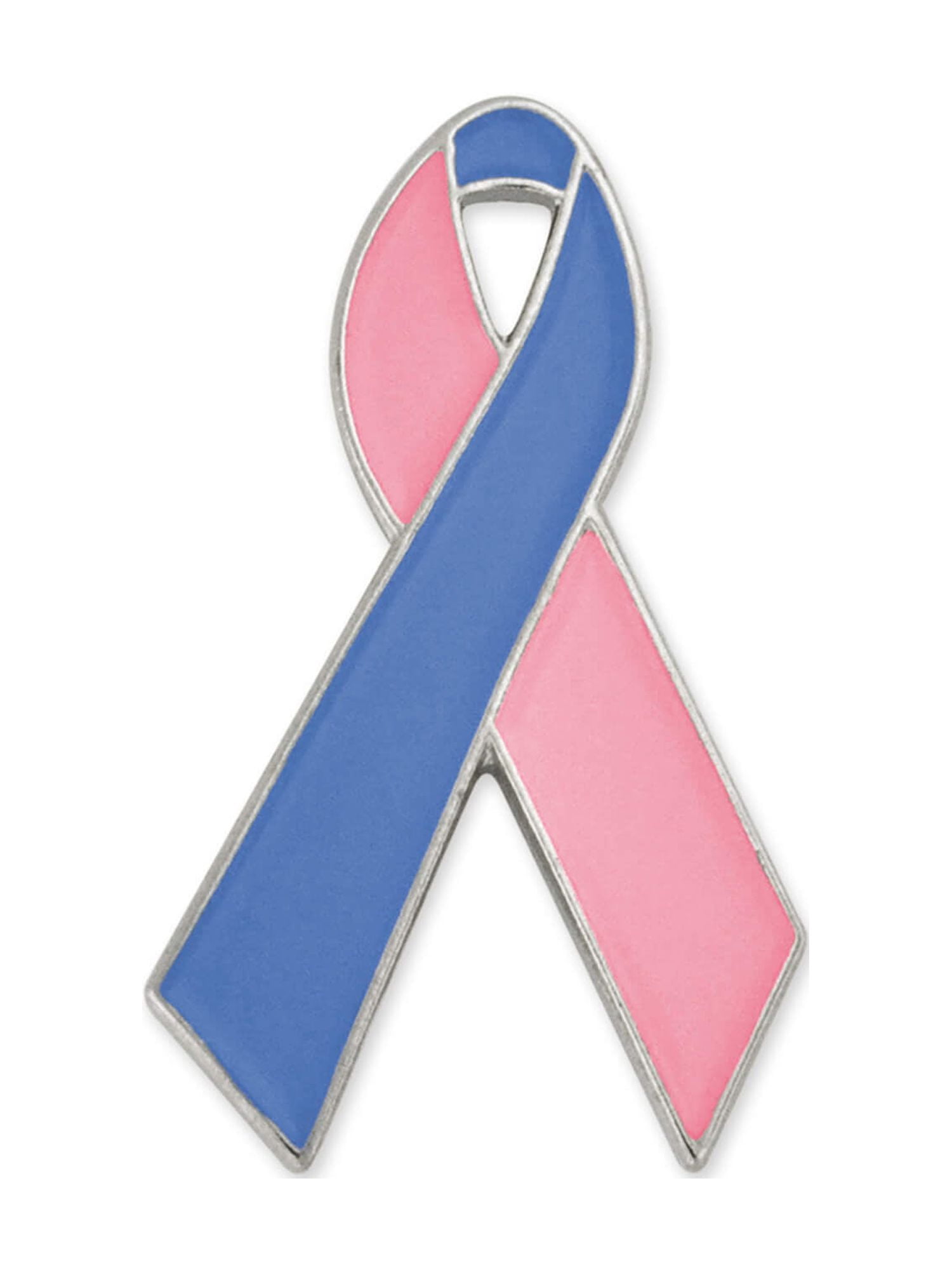 PinMart's Pink & Blue Infant Pregnancy Loss Awareness Ribbon Enamel ...