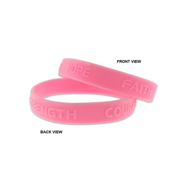 PinMart's Pink Breast Cancer Awareness Rubber Bracelet - Walmart.com