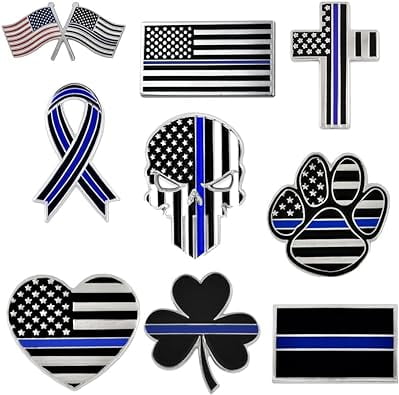 PinMart's Police Awareness Thin Blue Line Enamel Lapel Pin - Walmart.com