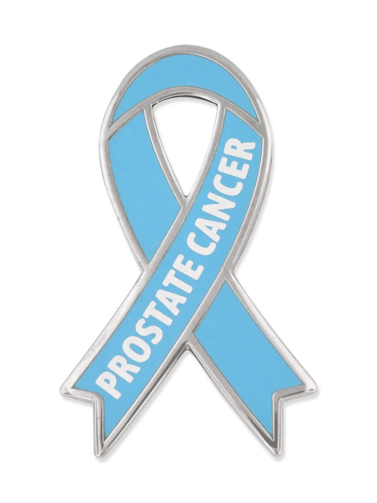 PinMart's Prostate Cancer Light Blue Awareness Ribbon Enamel Lapel Pin ...