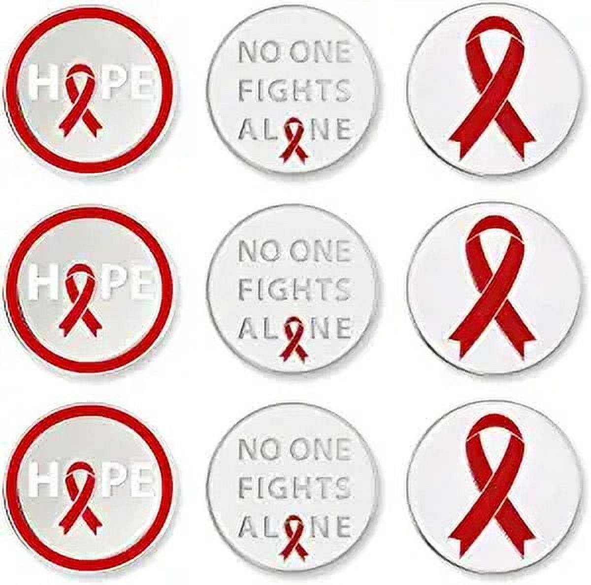 PinMart’s Red Ribbon Awareness Bundle Pack of 9 Golf Ball Markers ...