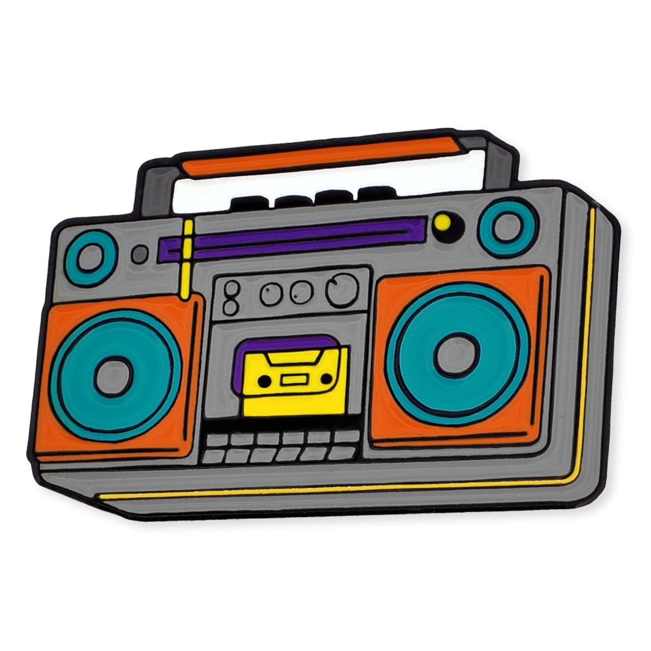 PinMart's Retro Boombox Enamel Pin - 25 Pack - Vintage 80s Music Lapel Accessory for Backpacks ...