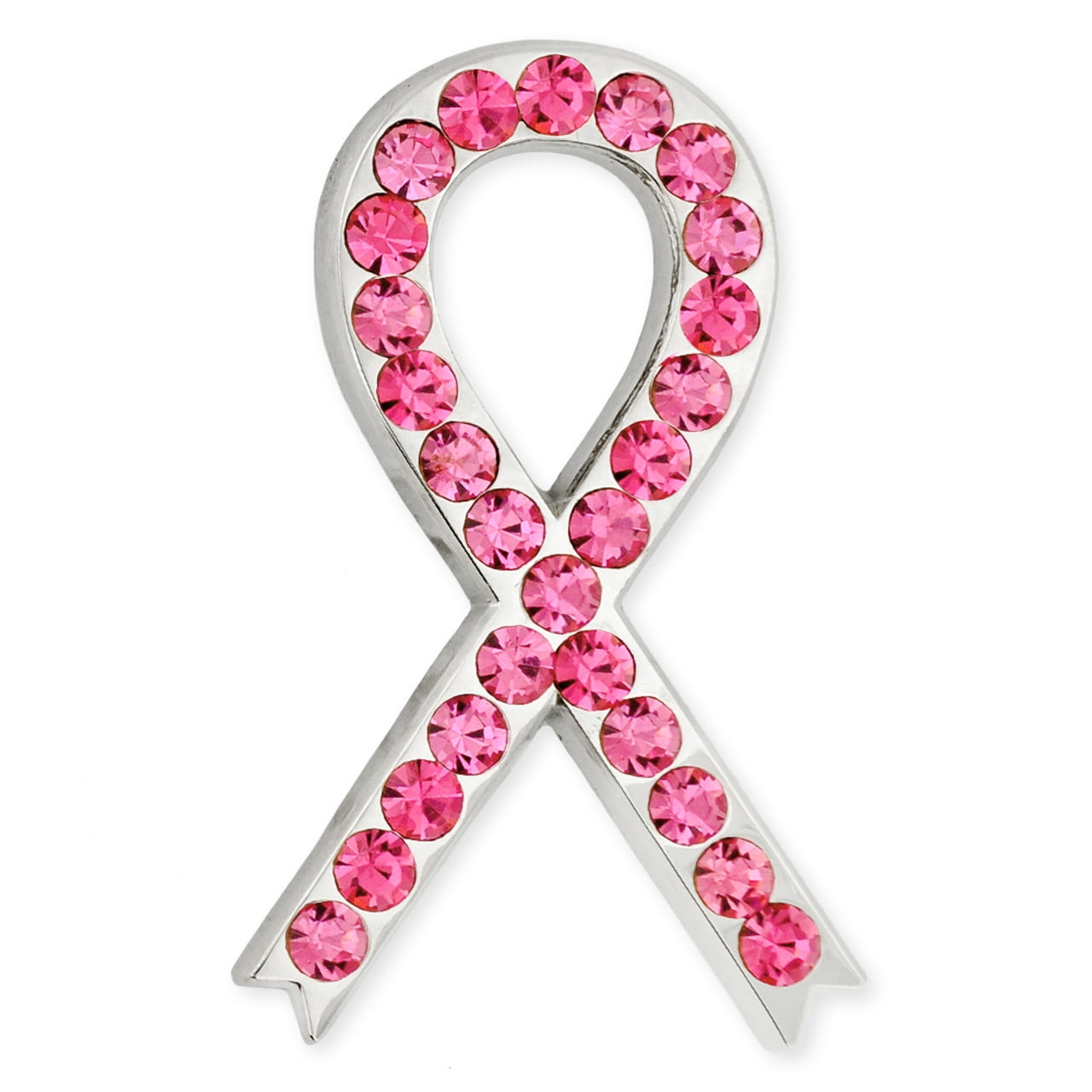 PinMart's Rhinestone Pink Awareness Ribbon Pin - Walmart.com