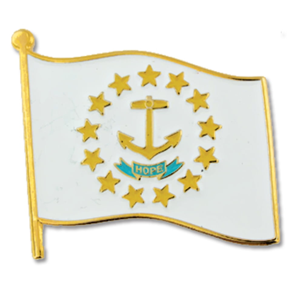 PinMart's Rhode Island US State Flag RI Enamel Lapel Pin 1" - Walmart.com