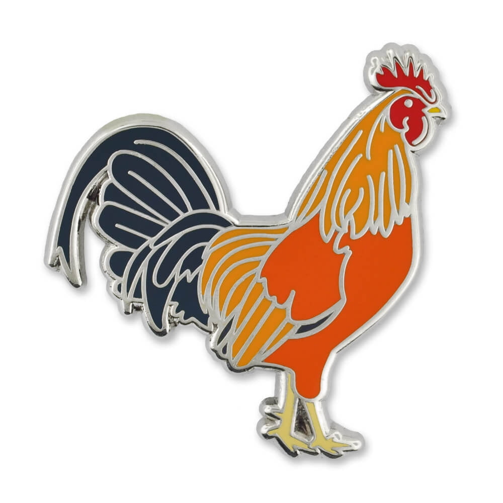 PinMart's Rooster Farm Animal Trendy Enamel Lapel Pin - Walmart.com