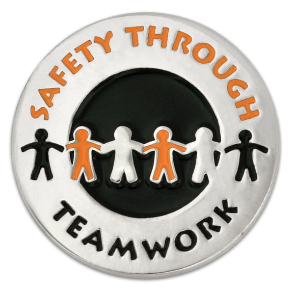 PinMart's Safety Through Teamwork Enamel Lapel Pin - Walmart.com