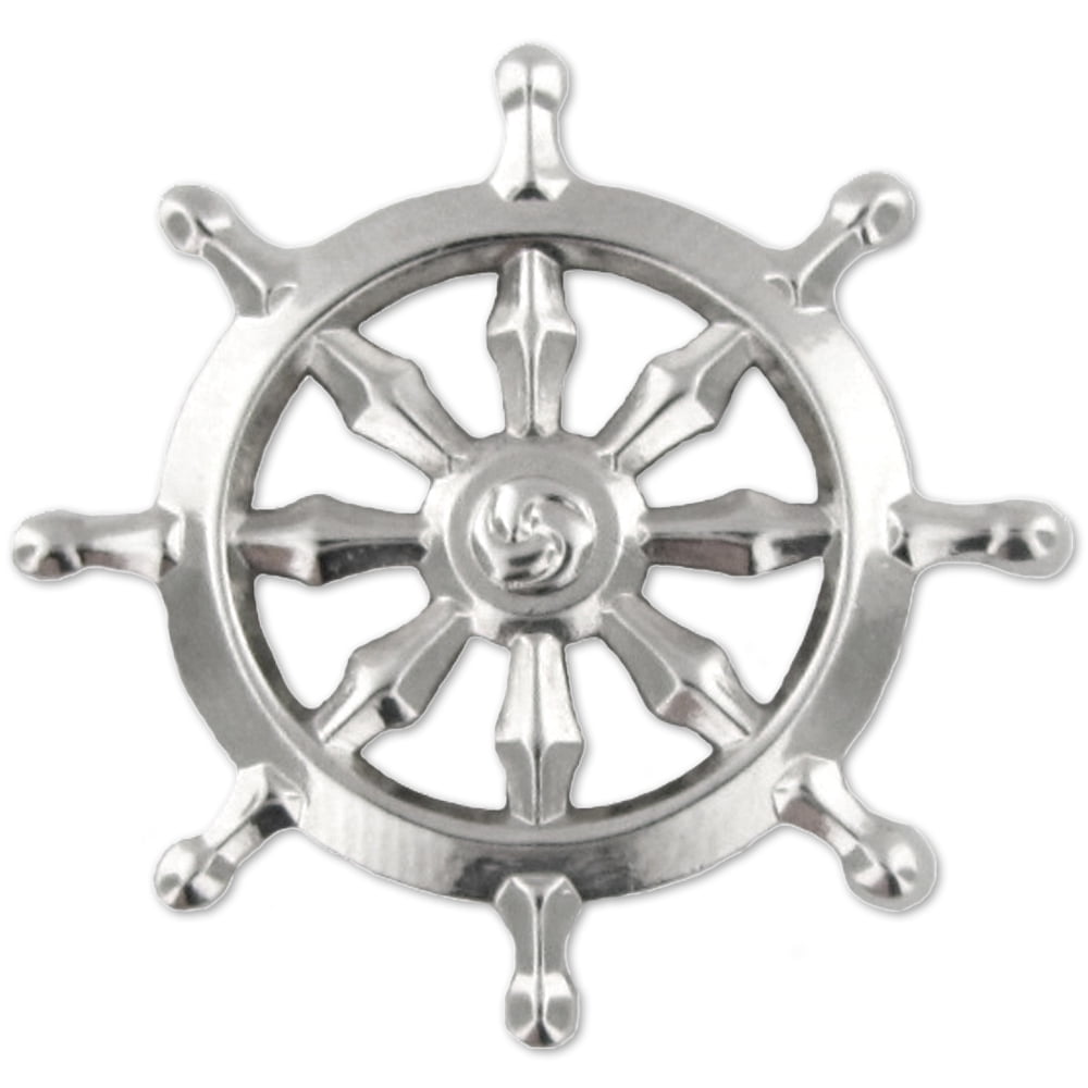 PinMart's Silver Buddhist Wheel Dharmachakra Lapel Pin - Walmart.com