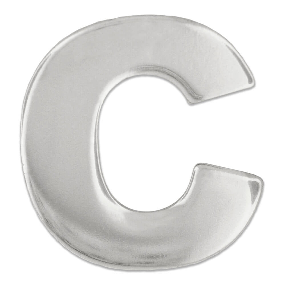 PinMart's Silver Letter C Alphabet Lapel Pin - Walmart.com