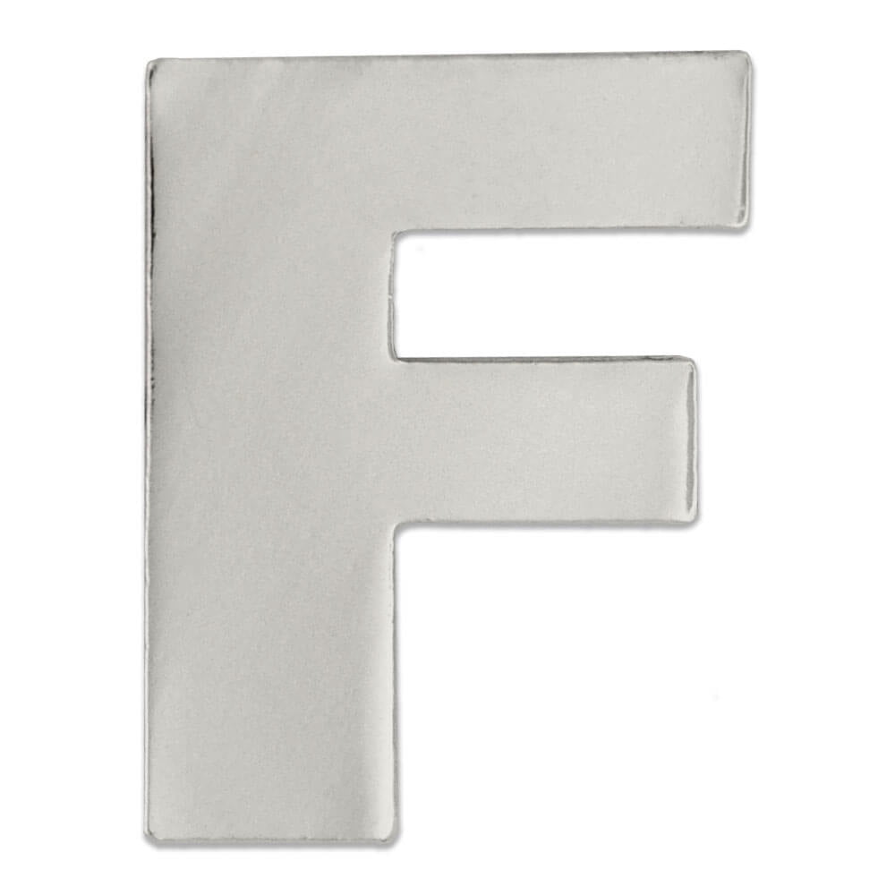 PinMart's Silver Letter F Alphabet Lapel Pin - Walmart.com