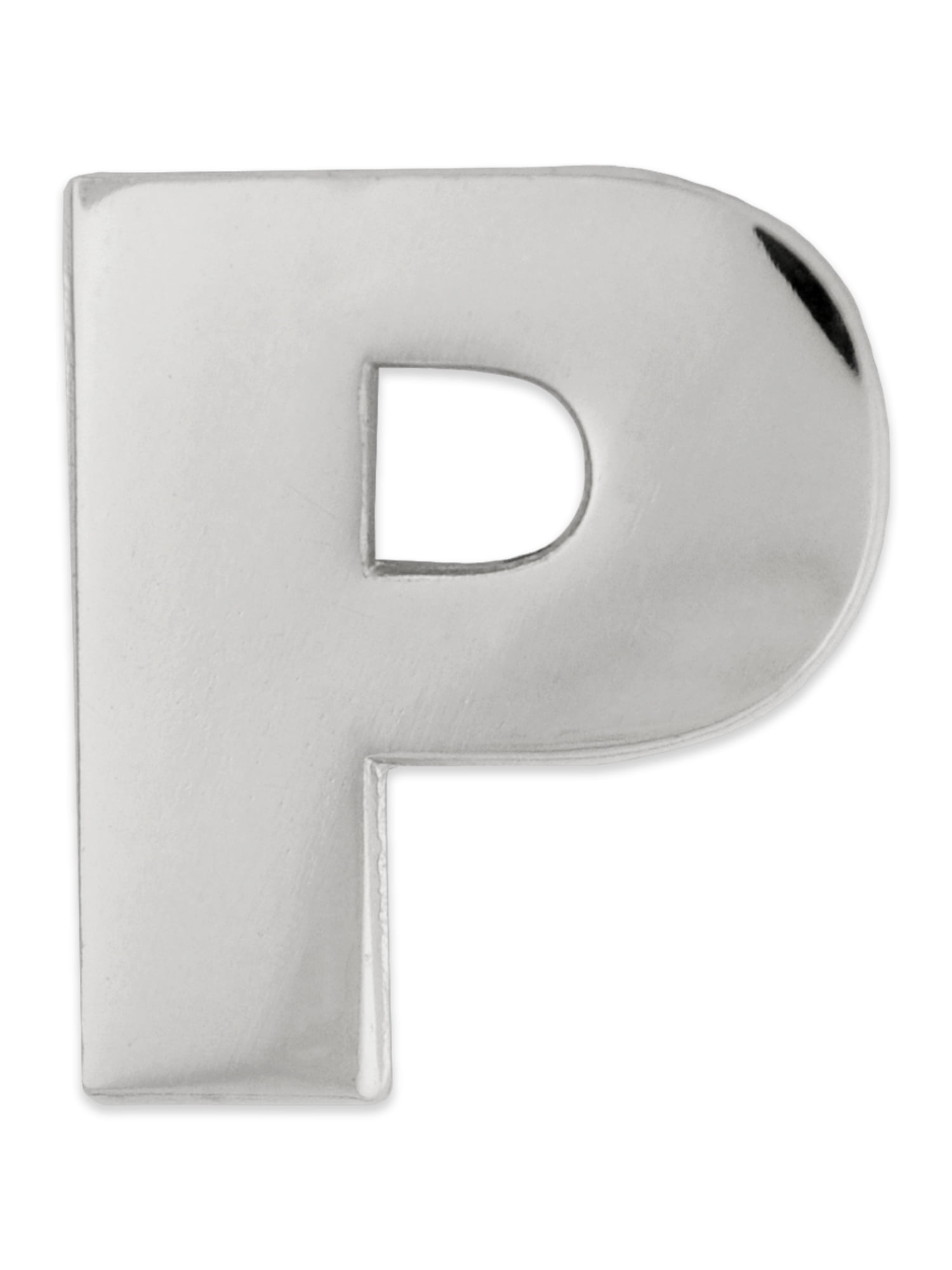 PinMart's Silver Letter P Alphabet Lapel Pin - 25 Pack - Walmart.com